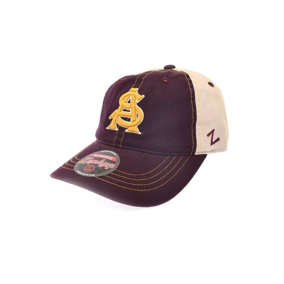 Accessories | Arizona State Sundevils Tan Burgundy Baseball Hat Zephy 1 ...